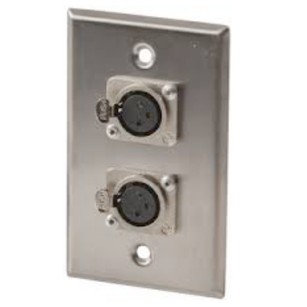 Neutrik 2x4 Wall Plate Double XLR Female – CET